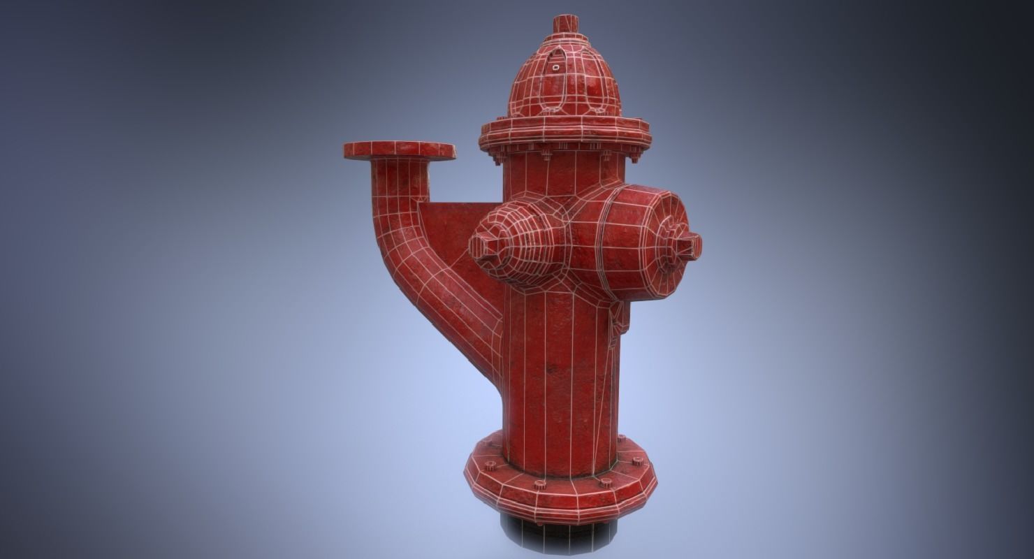 3D model Fire hydrant monitor nozzle VR / AR / low-poly | CGTrader