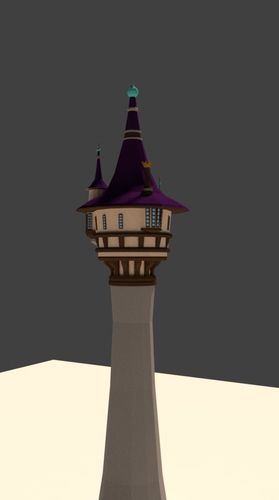 Rapunzel tower model 3D model BLEND