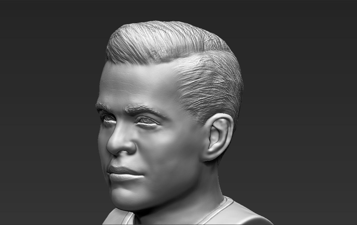 Captain Kirk Chris Pine Star Trek bust 3D printing ready stl obj 3D ...