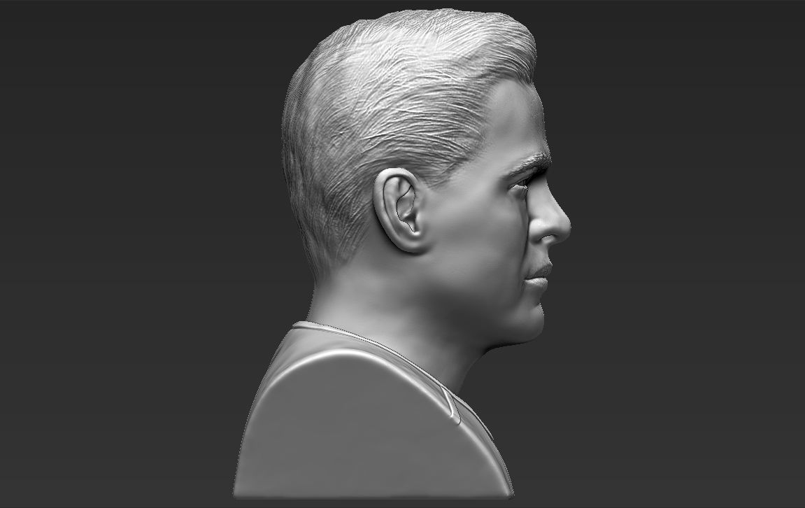 Captain Kirk Chris Pine Star Trek bust full color 3D printing 3D model ...