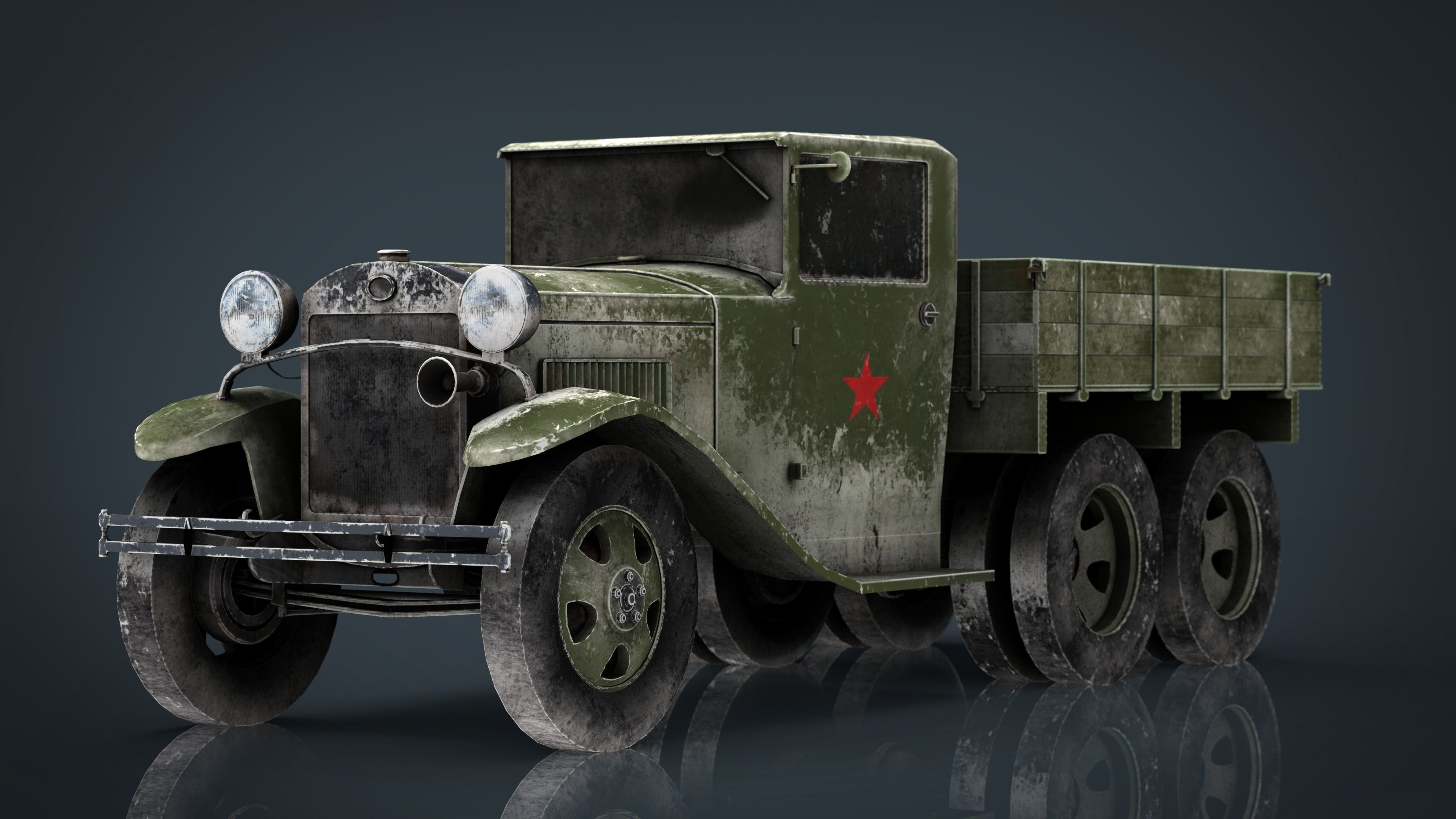 GAZ AAA TRUCK WINTER 3D model | CGTrader