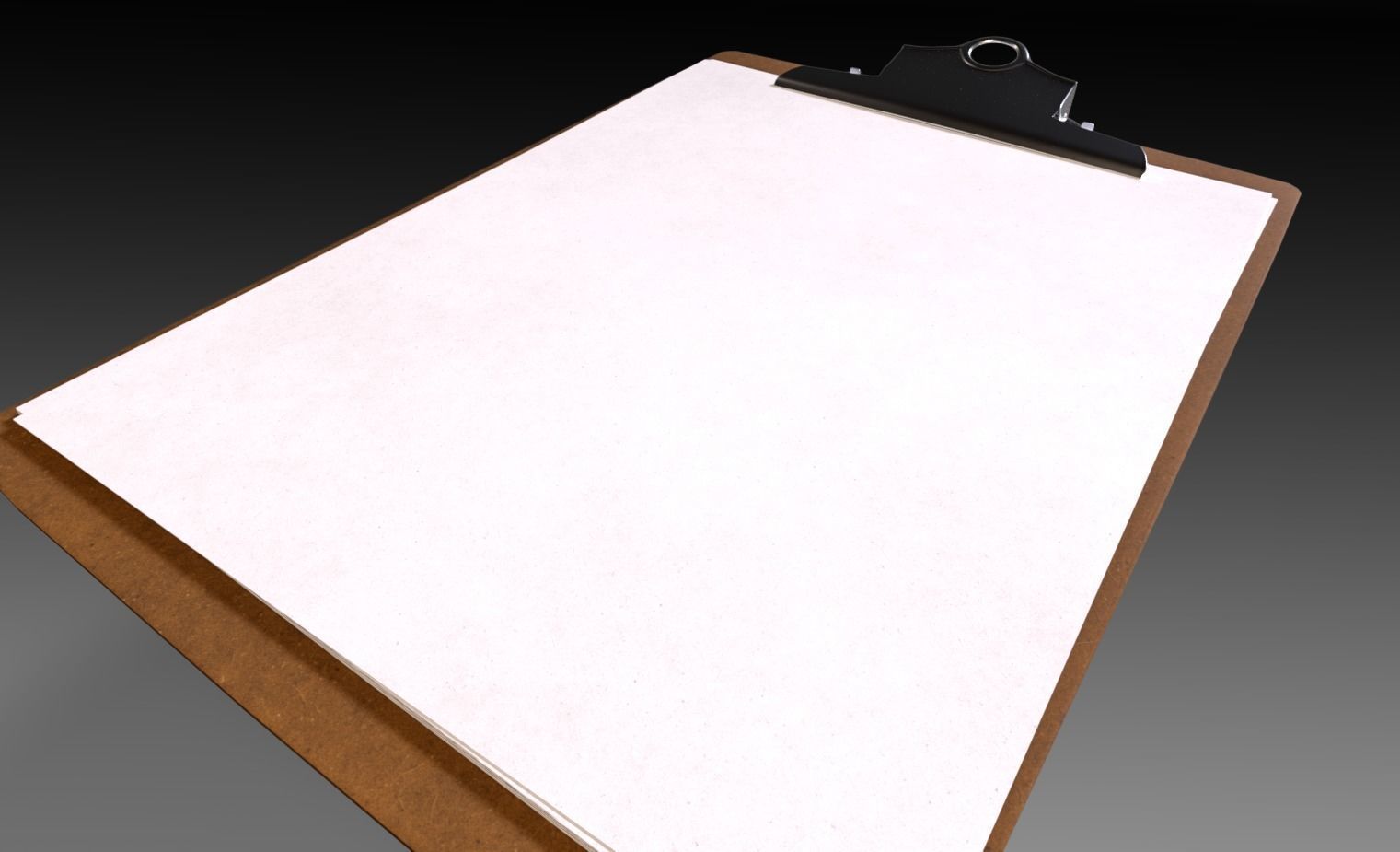 classic clipboard with paper 3D model | CGTrader