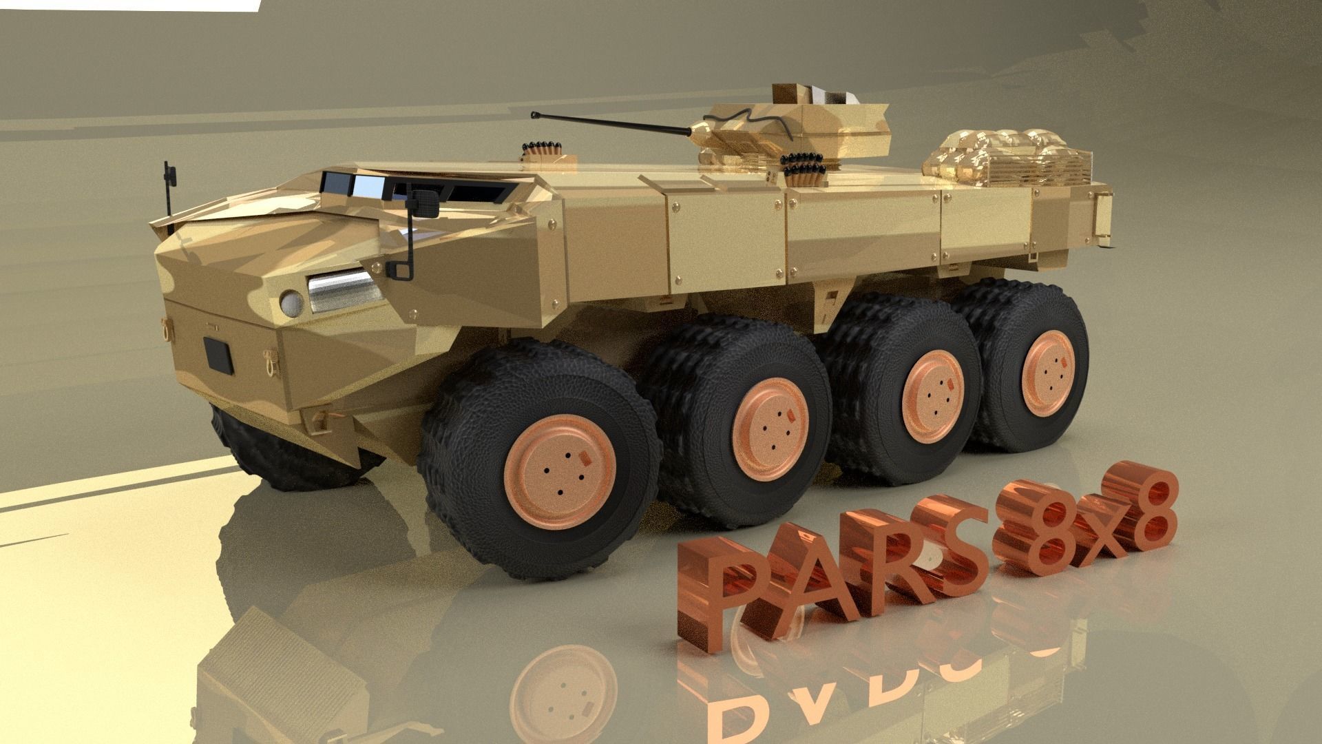 PARS 8X8 Military military vehicle 3D model | CGTrader