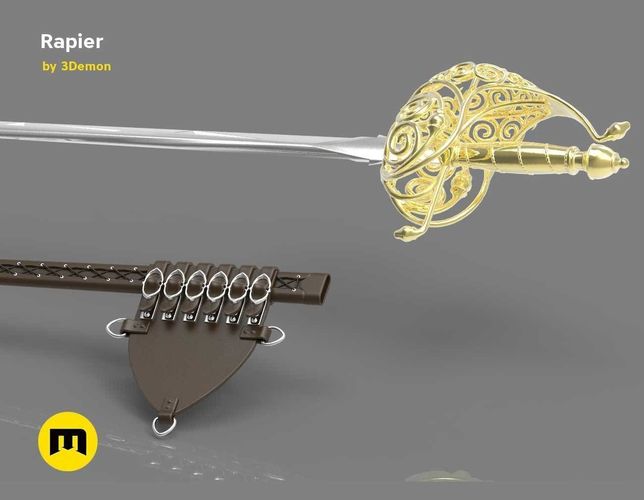Rapier - edged weapon free 3D model | CGTrader