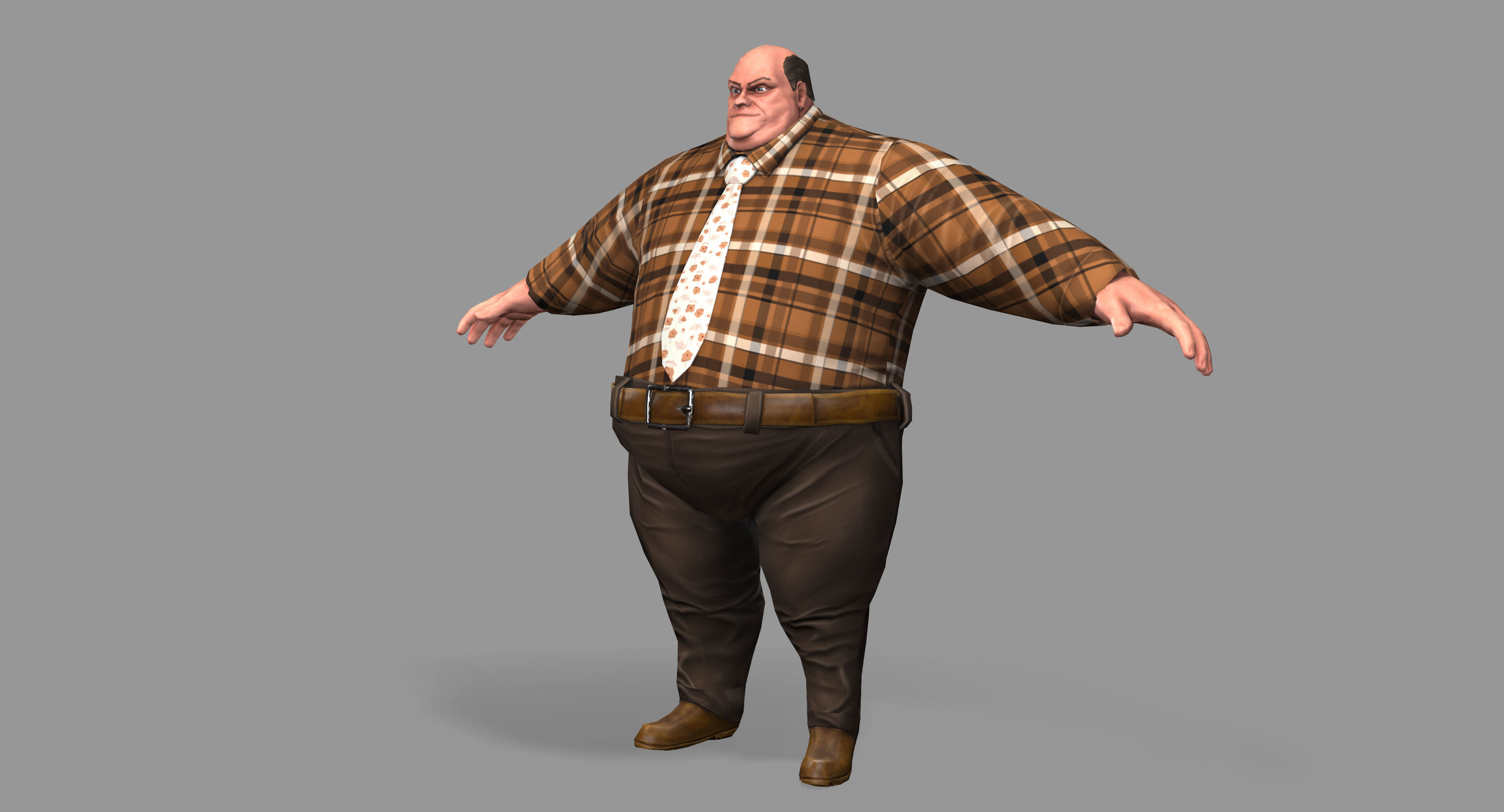 3D model Fat Man VR / AR / low-poly | CGTrader