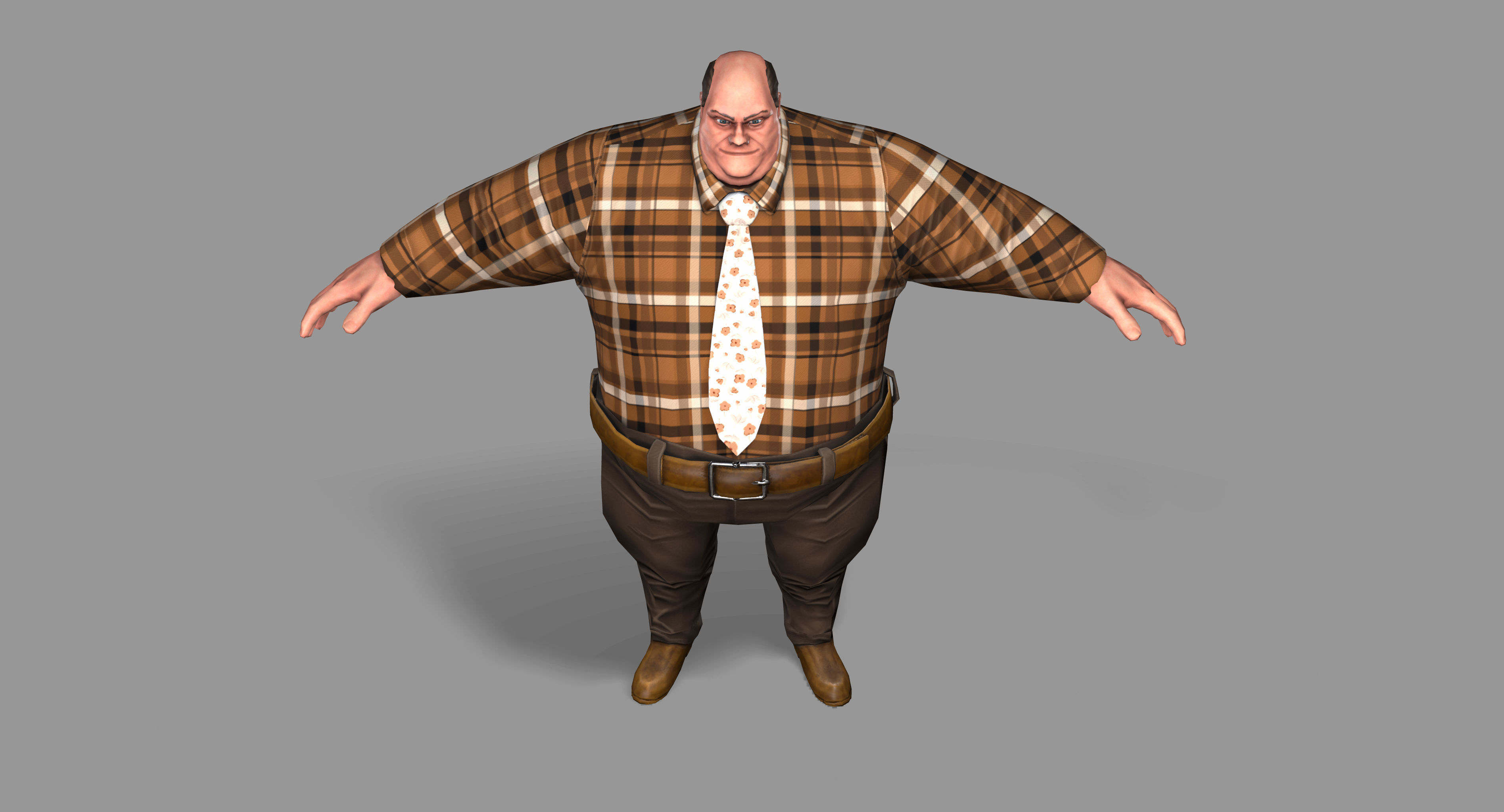 3D model Fat Man VR / AR / low-poly | CGTrader