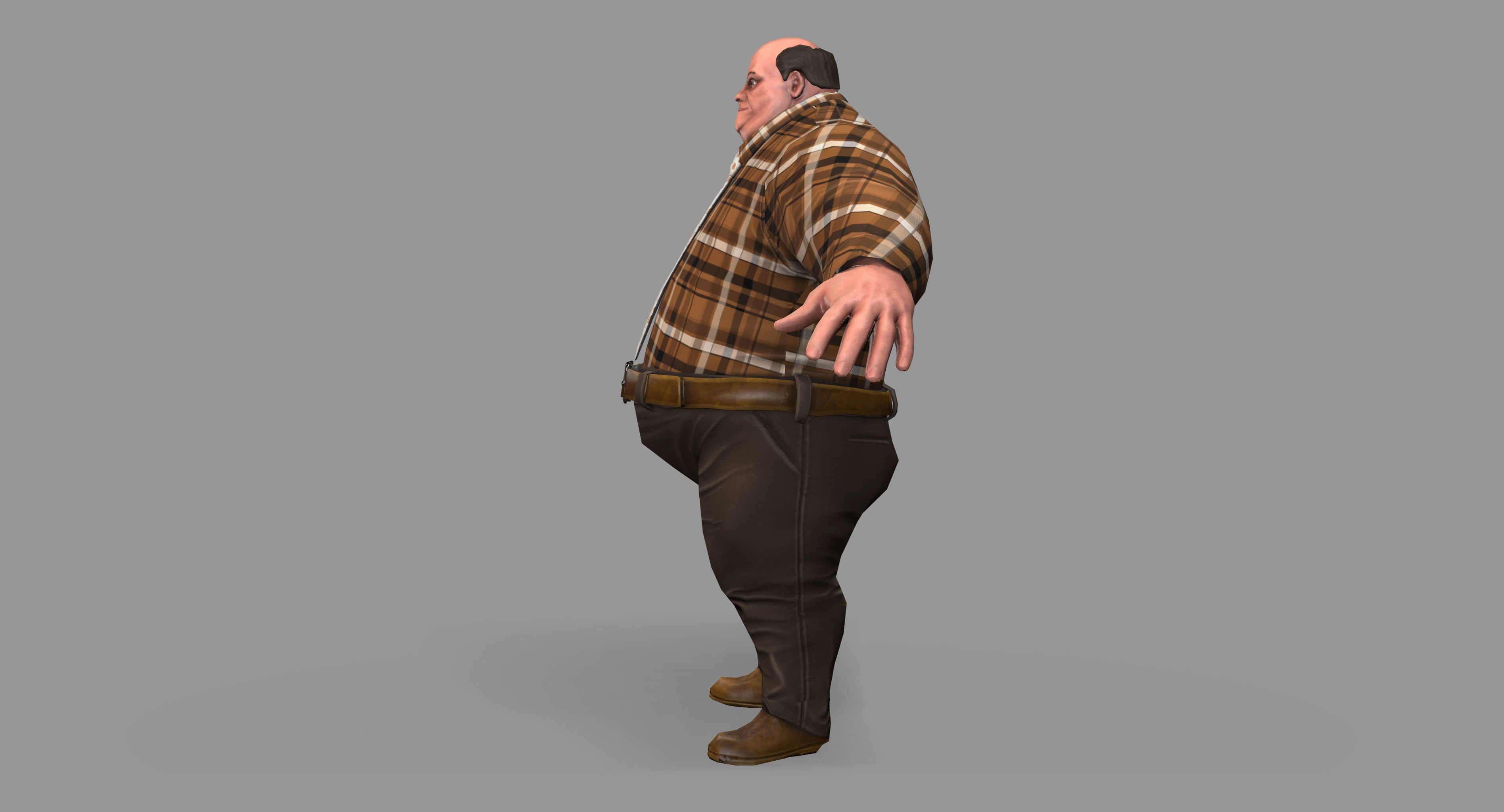 3D model Fat Man VR / AR / low-poly | CGTrader