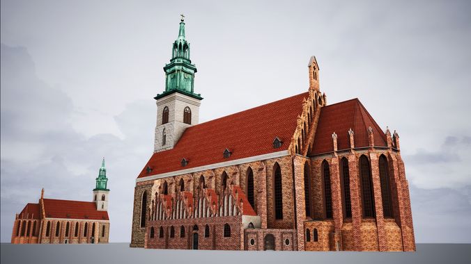 3D model Church Saint Mary VR / AR / low-poly | CGTrader
