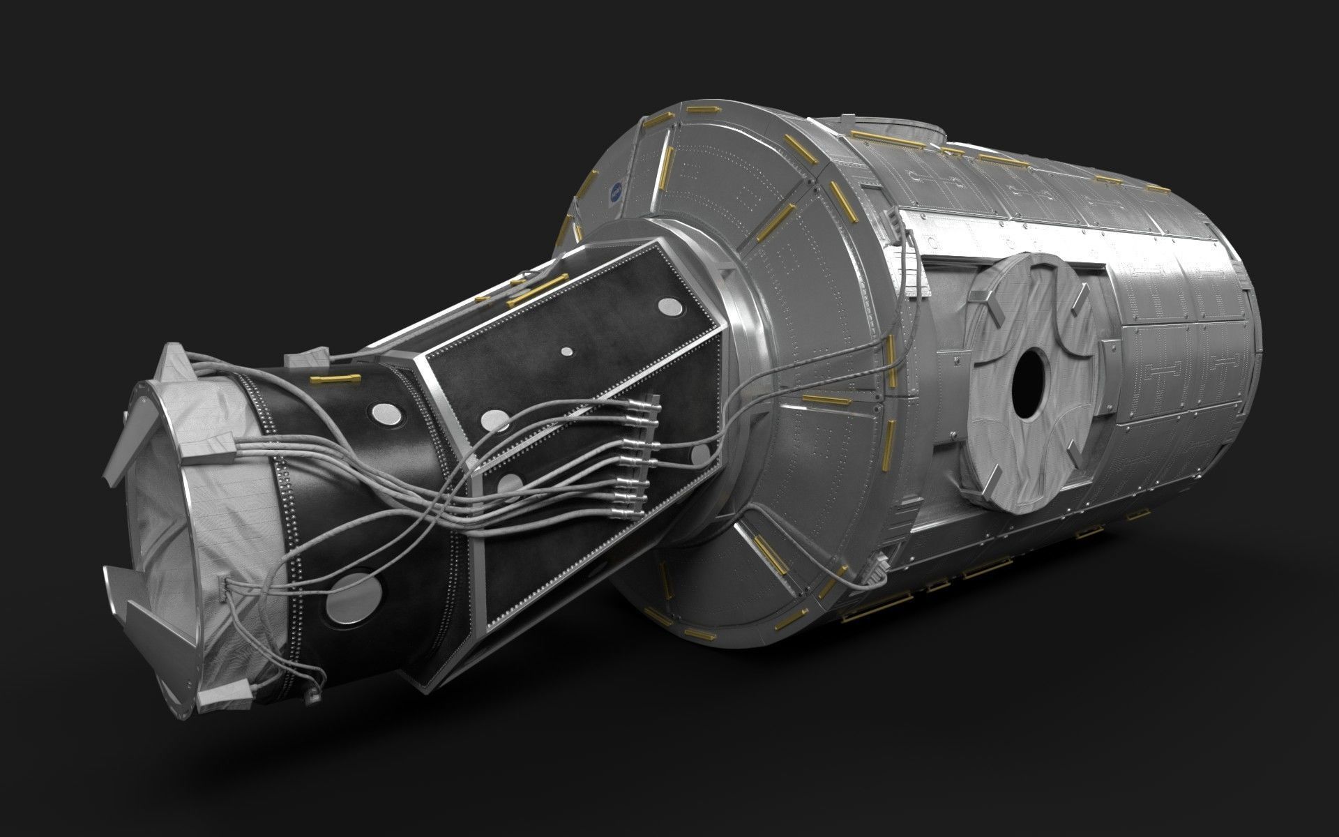 Node Two Harmony module on International Space Station 3D model | CGTrader