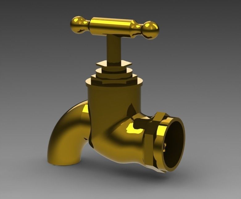 Tap brass faucet free 3D model | CGTrader
