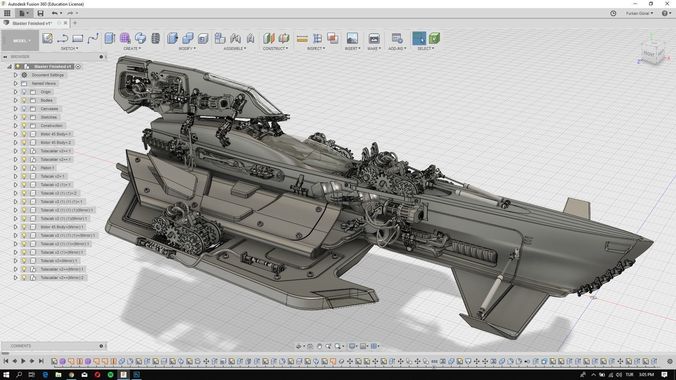 Sci-Fi Spacecraft 3D Printable 3D model 3D printable | CGTrader