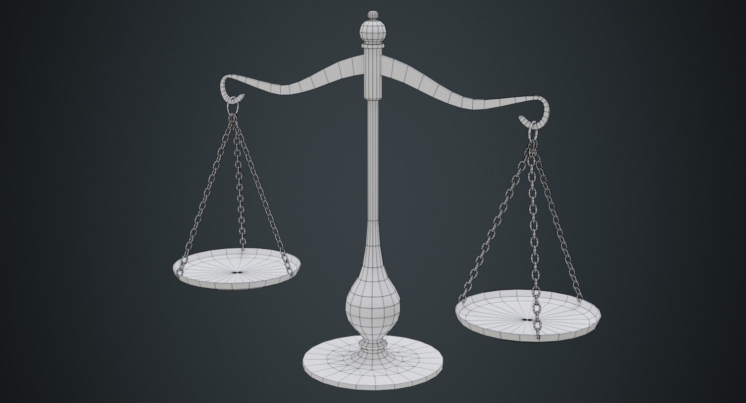 3D model Balance Scale 1D VR / AR / low-poly | CGTrader
