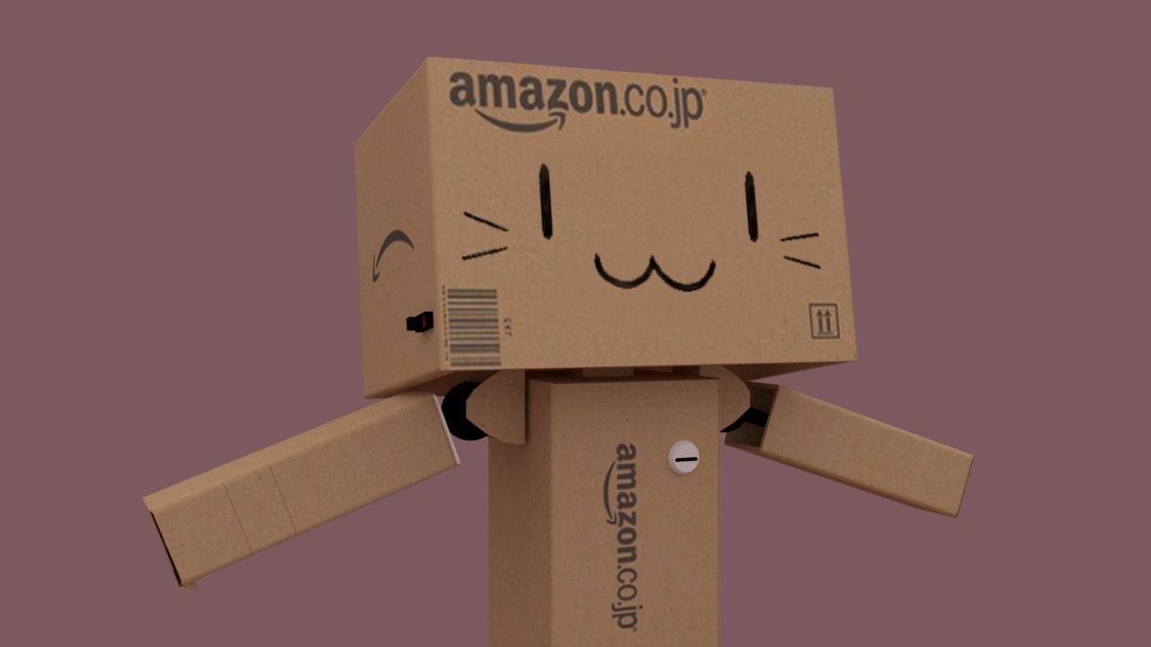 Danbo cardboard box with face free 3D model rigged | CGTrader