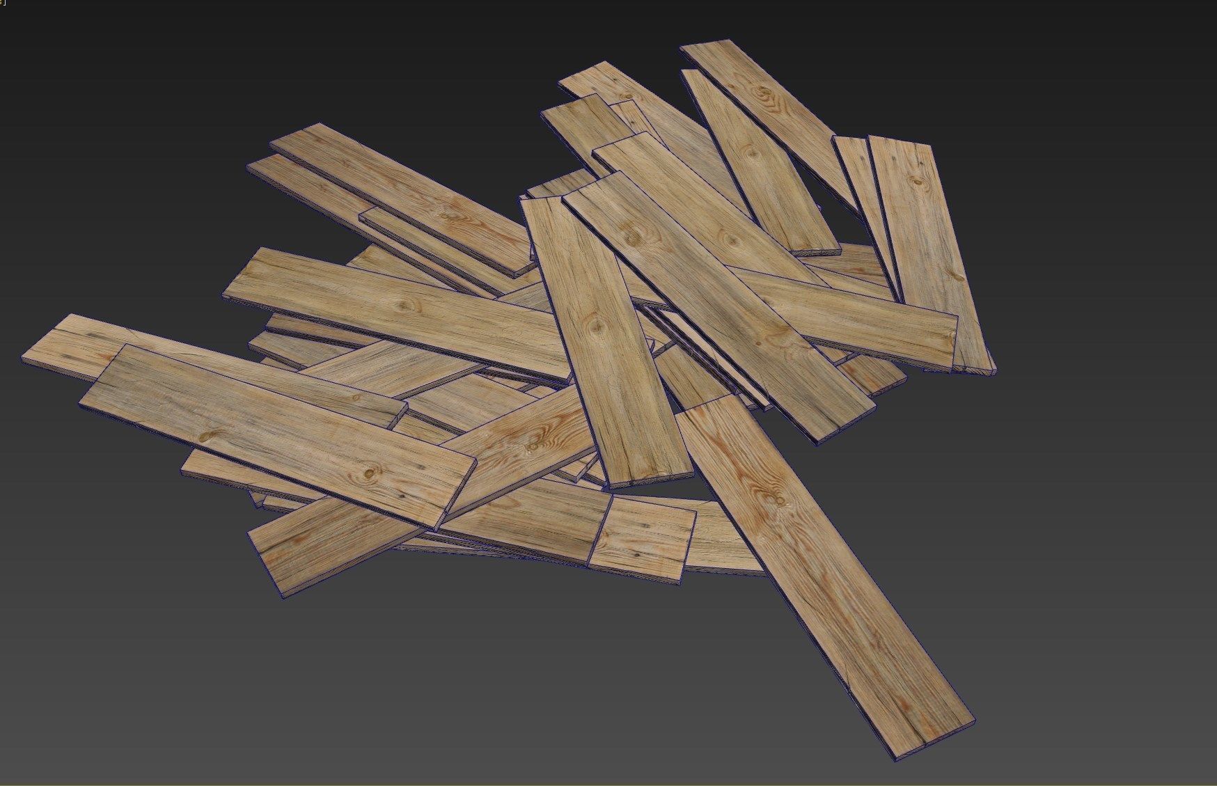 3D model wood planks VR / AR / low-poly | CGTrader