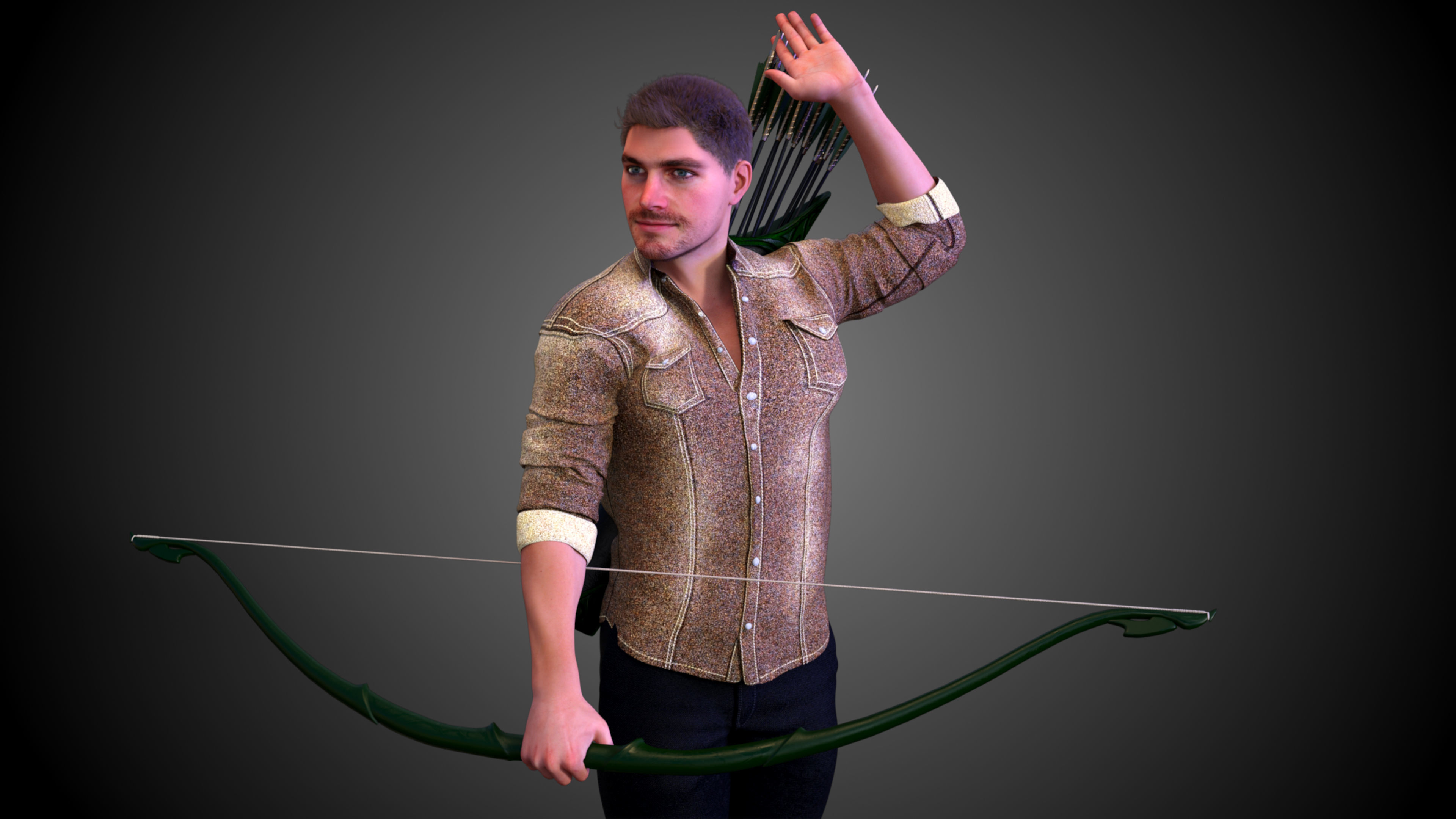 Oliver Queen - Arrow 3D model animated rigged | CGTrader