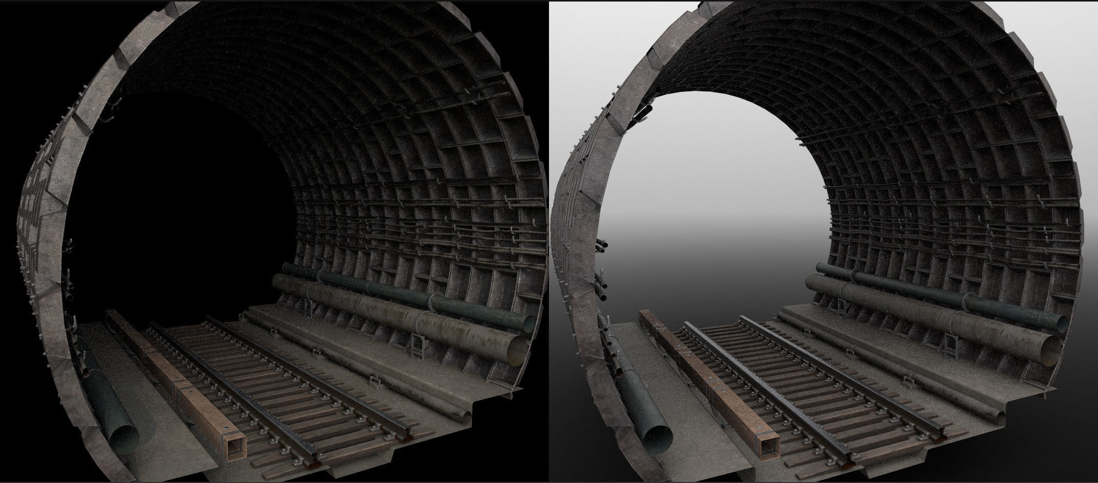 3D model Railway tunnel VR / AR / low-poly | CGTrader
