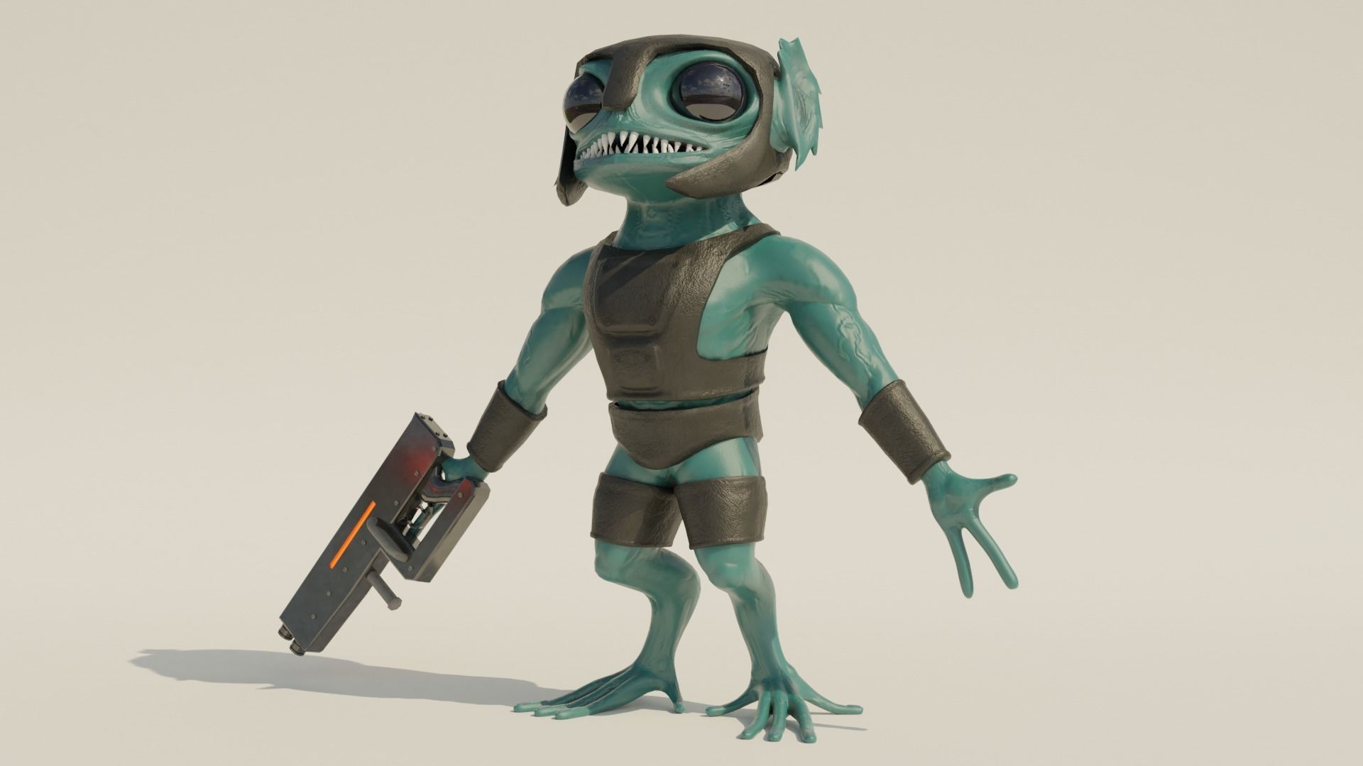 3D model Alien Mech Suit and Alien Soldier VR / AR / low-poly rigged ...