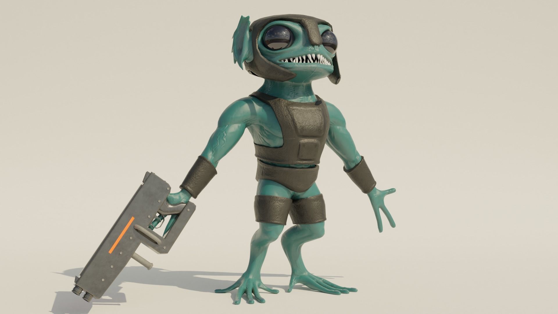 3D model Alien Mech Suit and Alien Soldier VR / AR / low-poly rigged ...