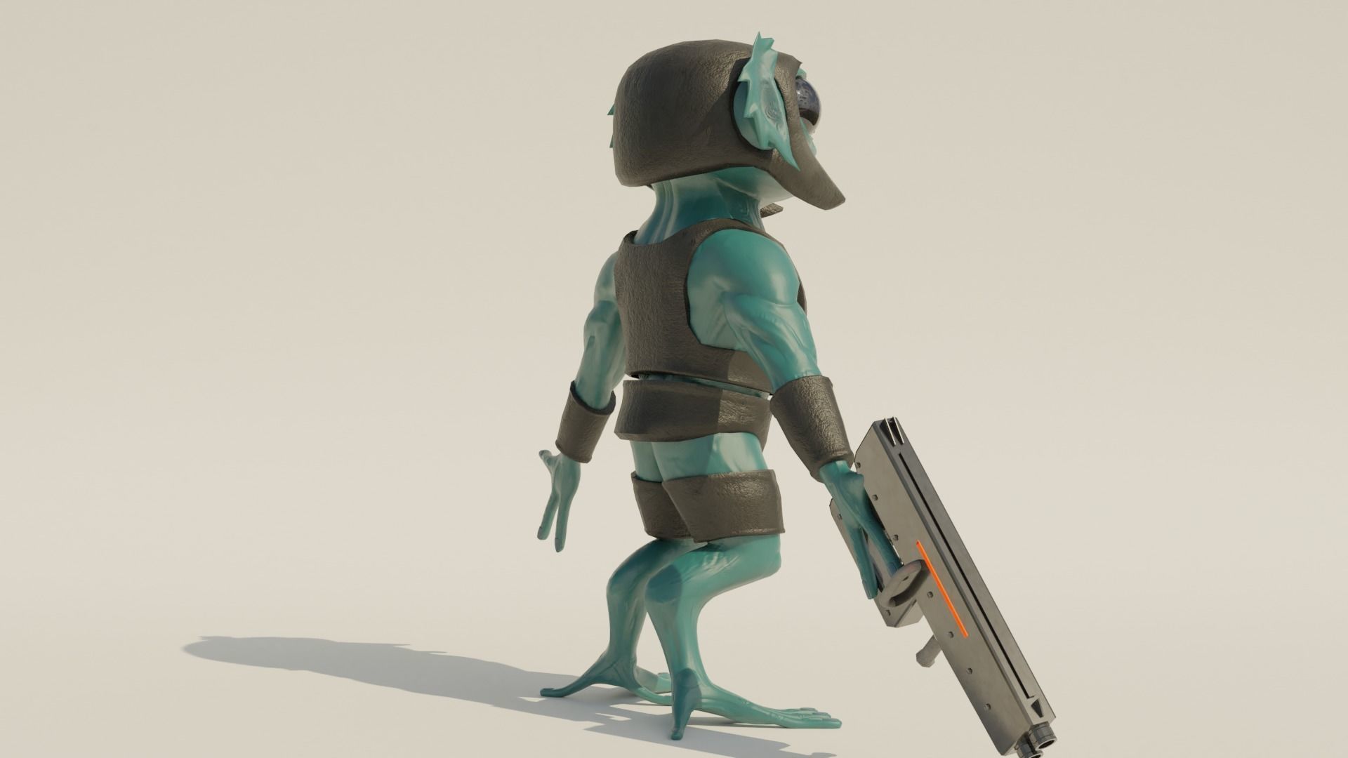 3D model Alien Mech Suit and Alien Soldier VR / AR / low-poly rigged ...