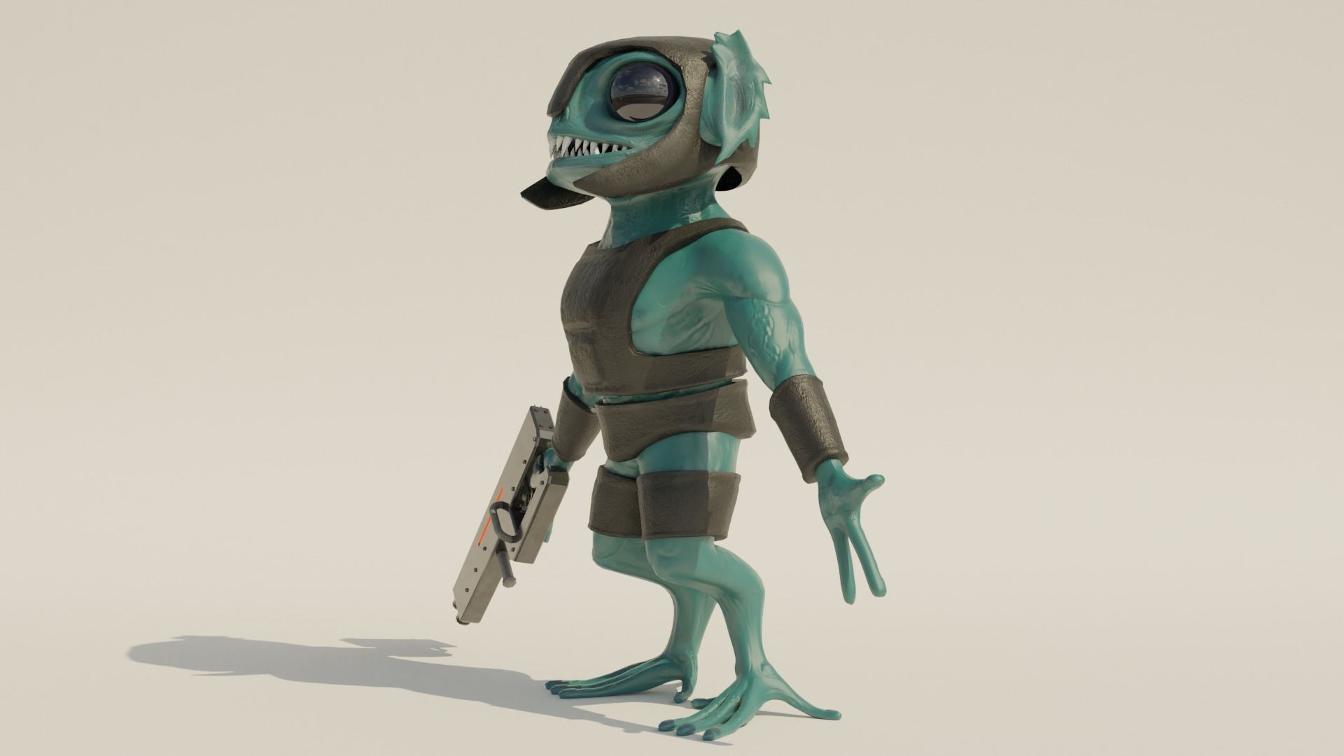 3D model Alien Mech Suit and Alien Soldier VR / AR / low-poly rigged ...