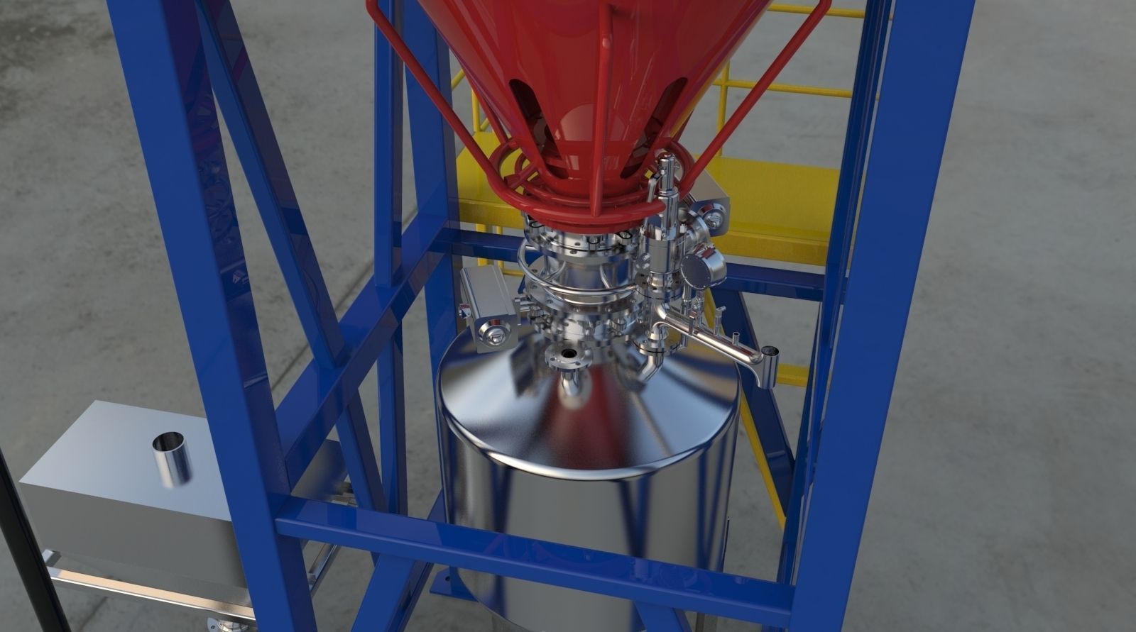 POWDER SILO AND TRANSFER CONVEYOR free 3D model | CGTrader