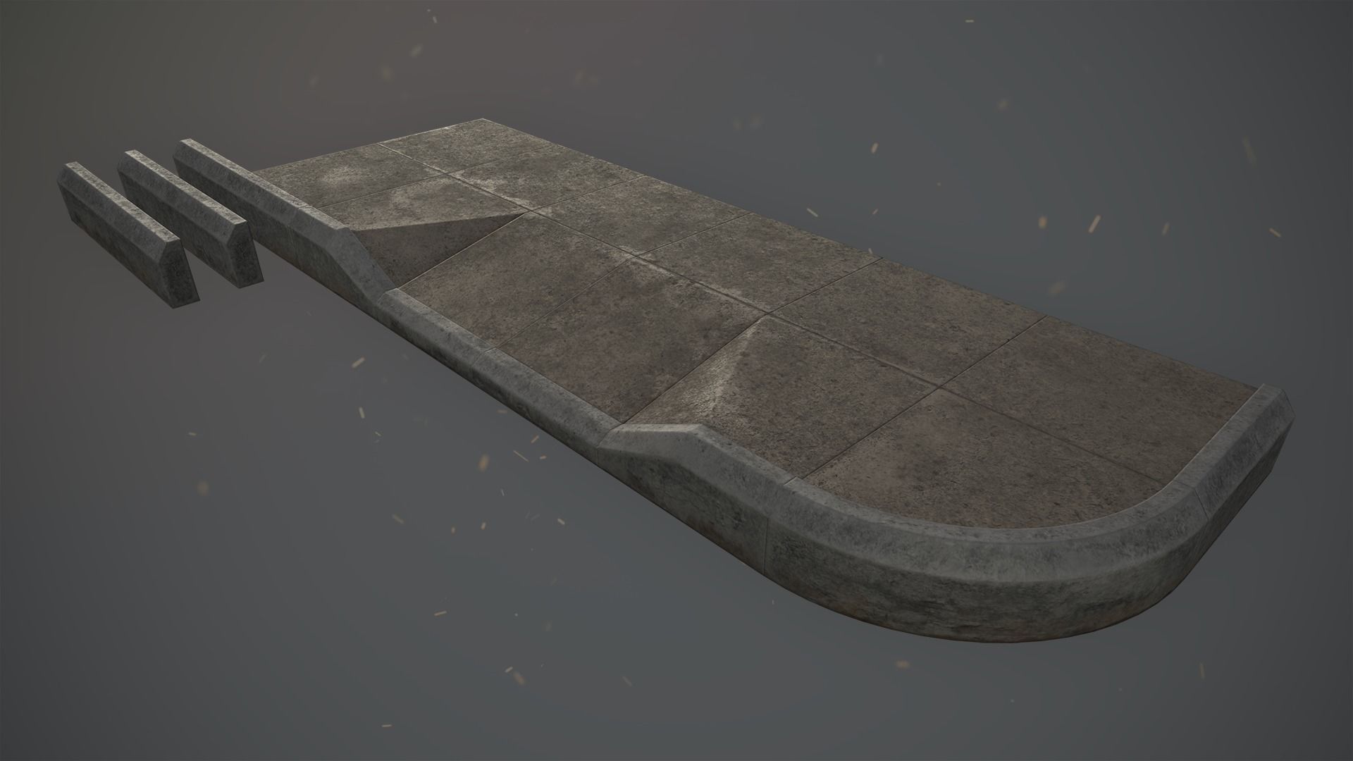 3D model Sidewalk - Modular Set 1 Color Options VR / AR / low-poly ...