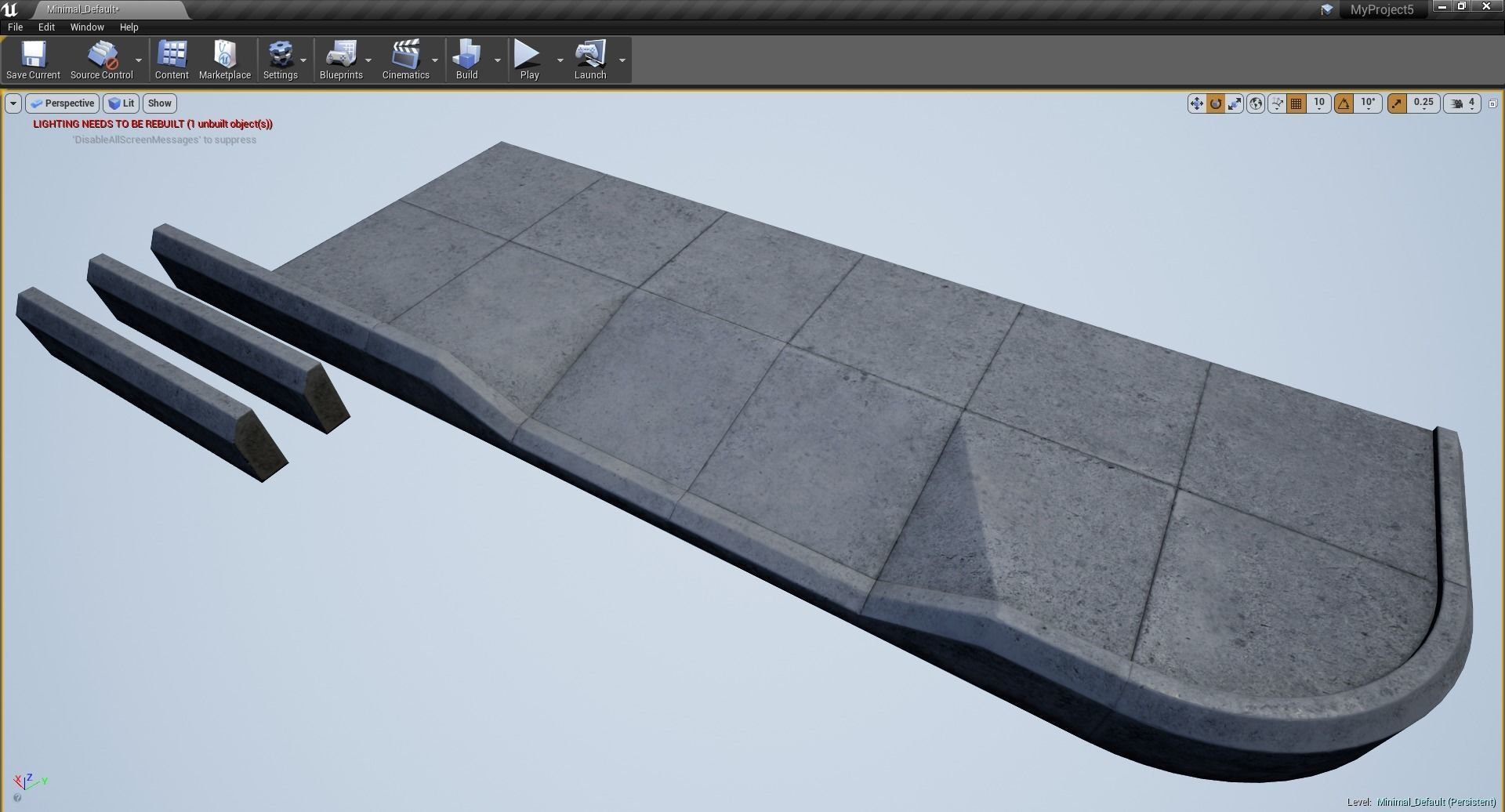 3D model Sidewalk - Modular Set 1 Color Options VR / AR / low-poly ...