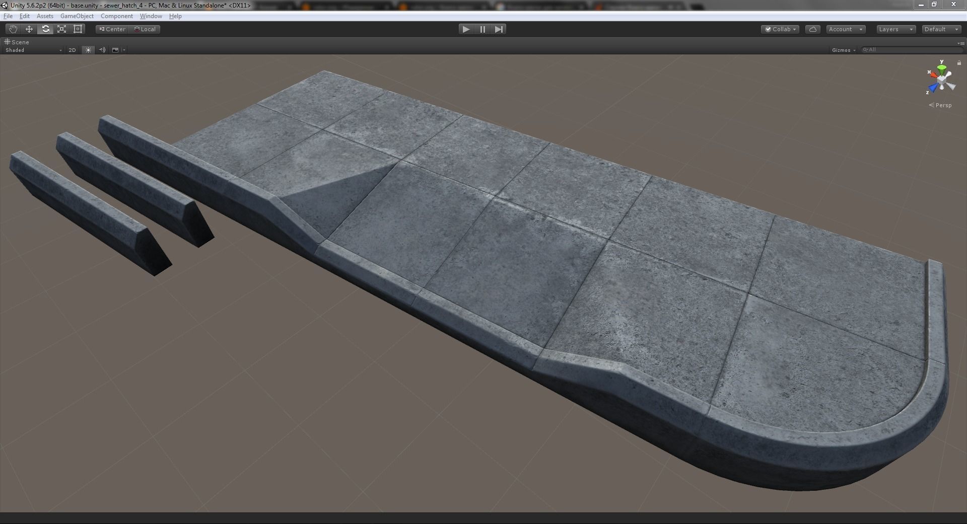 3D model Sidewalk - Modular Set 1 Color Options VR / AR / low-poly ...