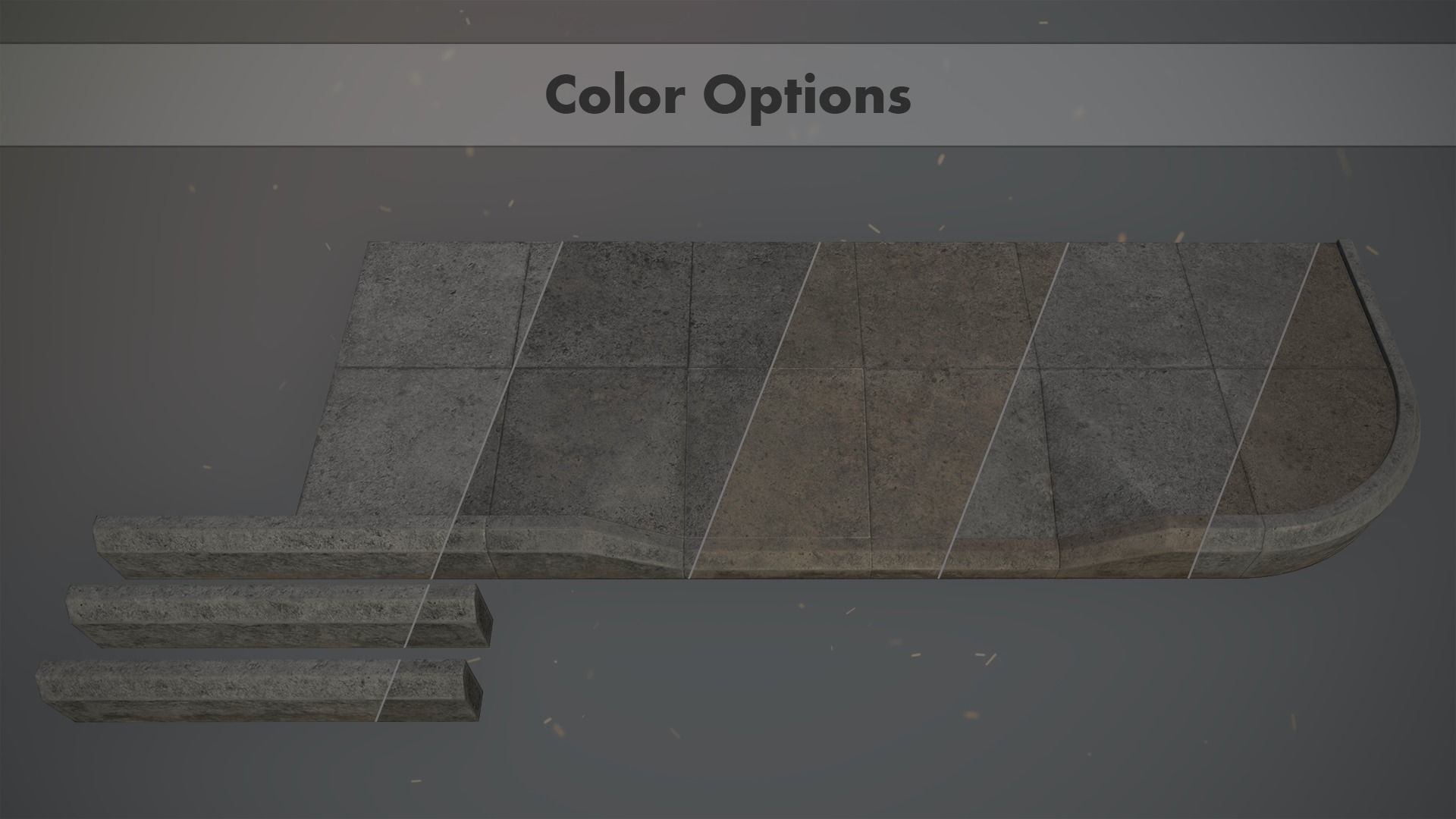 3D model Sidewalk - Modular Set 1 Color Options VR / AR / low-poly ...