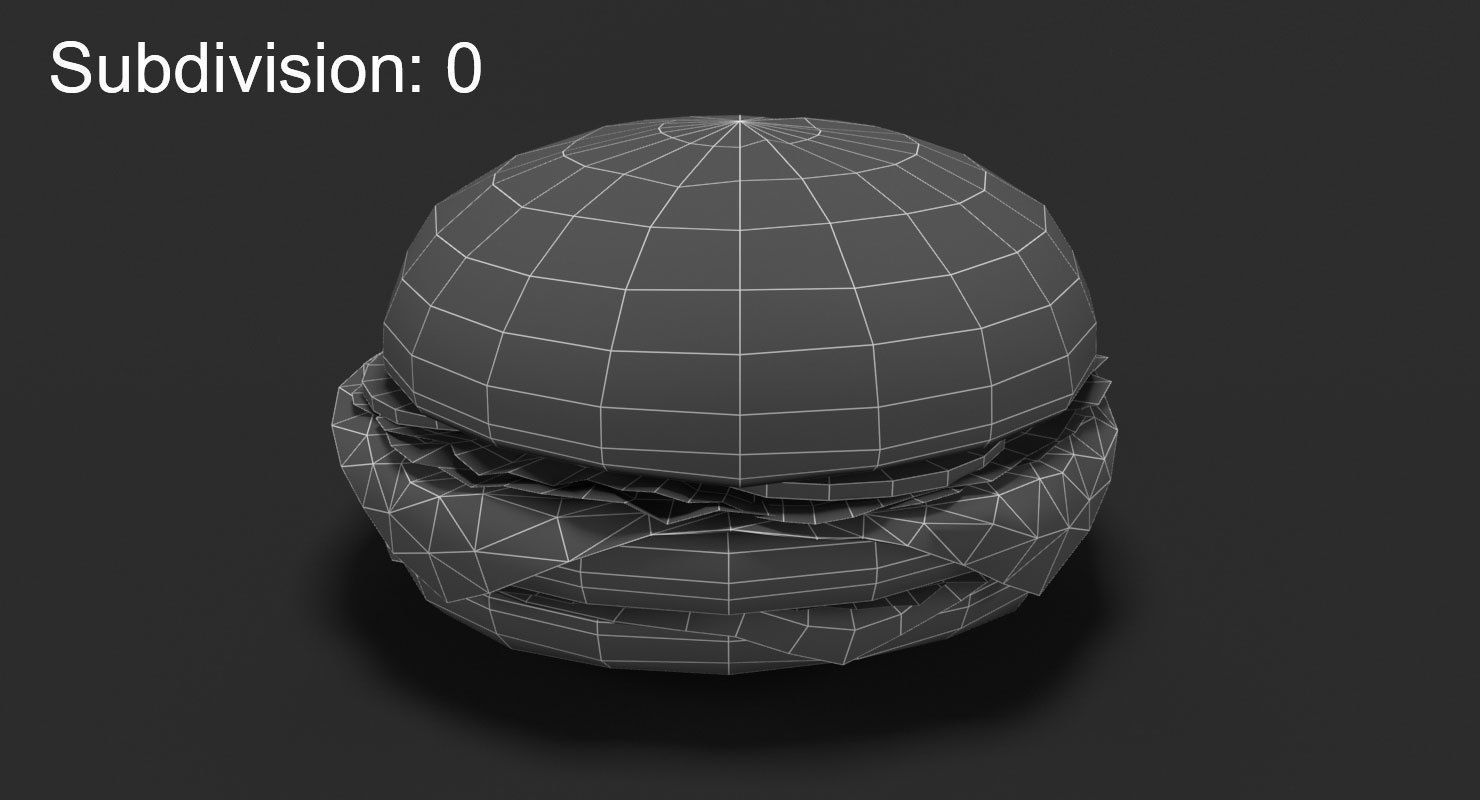 3D model Low Poly Hamburger VR / AR / low-poly | CGTrader