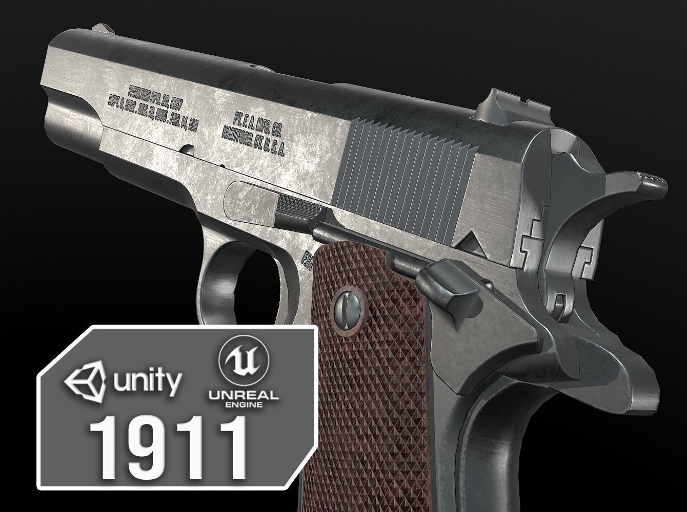 WW2 1911 Handgun 3D model | CGTrader