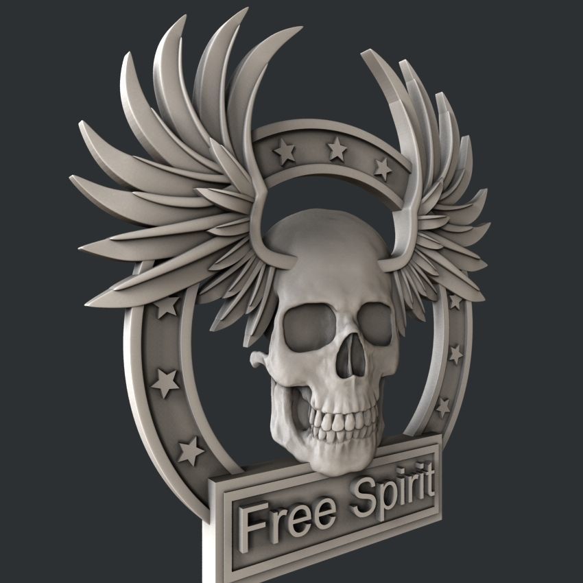 3d STL models for CNC skull free spirit 3D model | CGTrader