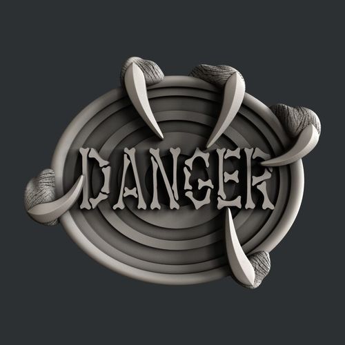 3d STL models for CNC danger 3D model | CGTrader