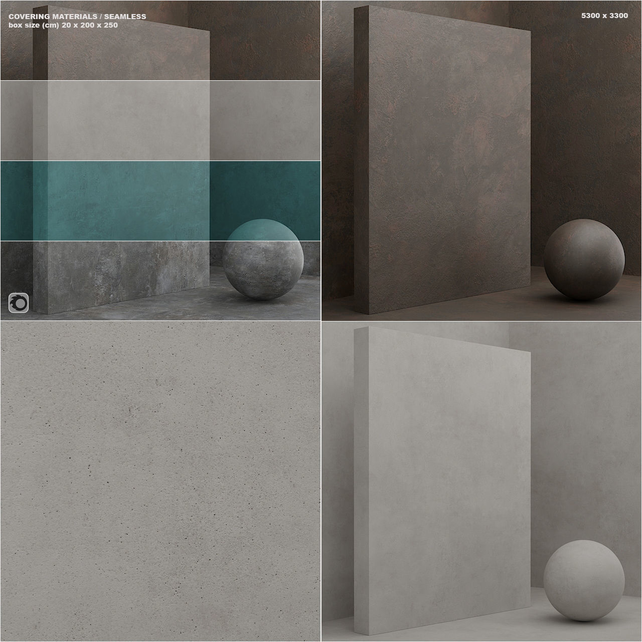 Materials seamless - coating stone plaster 3D model