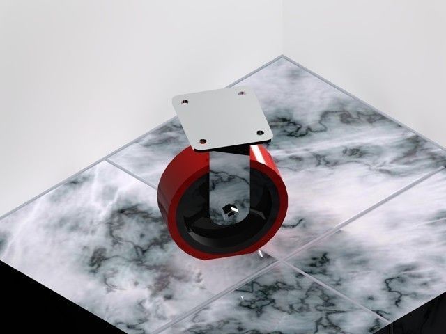 Trolley wheel free 3D model | CGTrader