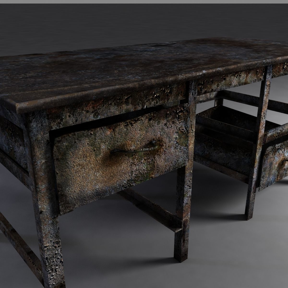 3D model Rusty workbench VR / AR / low-poly | CGTrader