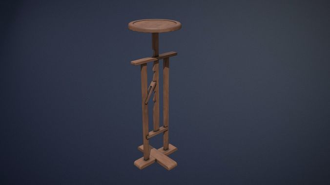 Old Bar Stool game-ready asset free VR / AR / low-poly 3D model | CGTrader