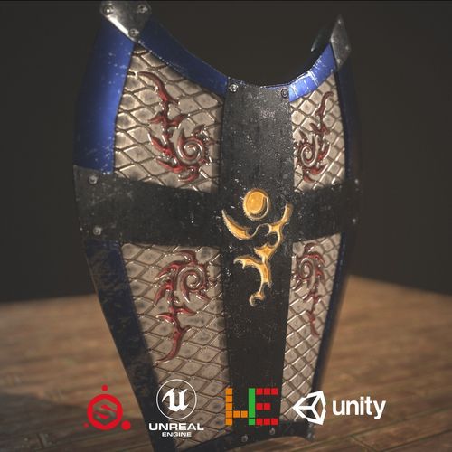 3D model HIE Game Ready Shield D180731 VR / AR / low-poly | CGTrader