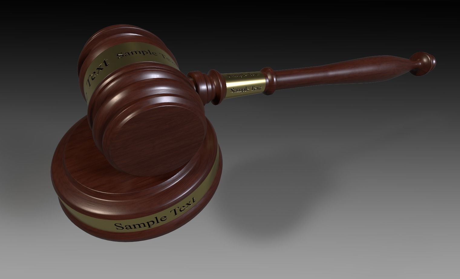 Gavel with base 3D model | CGTrader