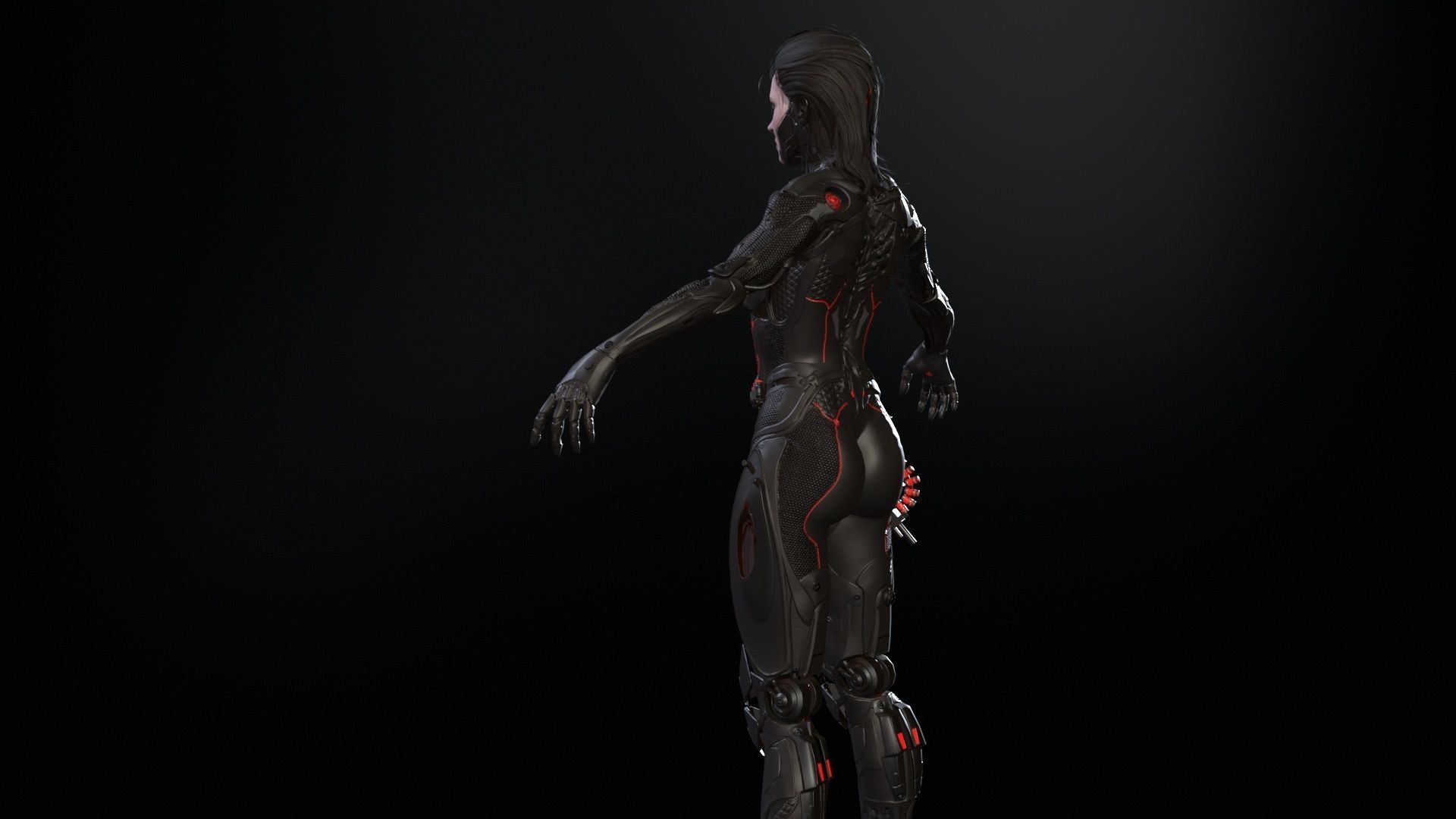 3D model Cyborg assasin VR / AR / low-poly rigged animated | CGTrader