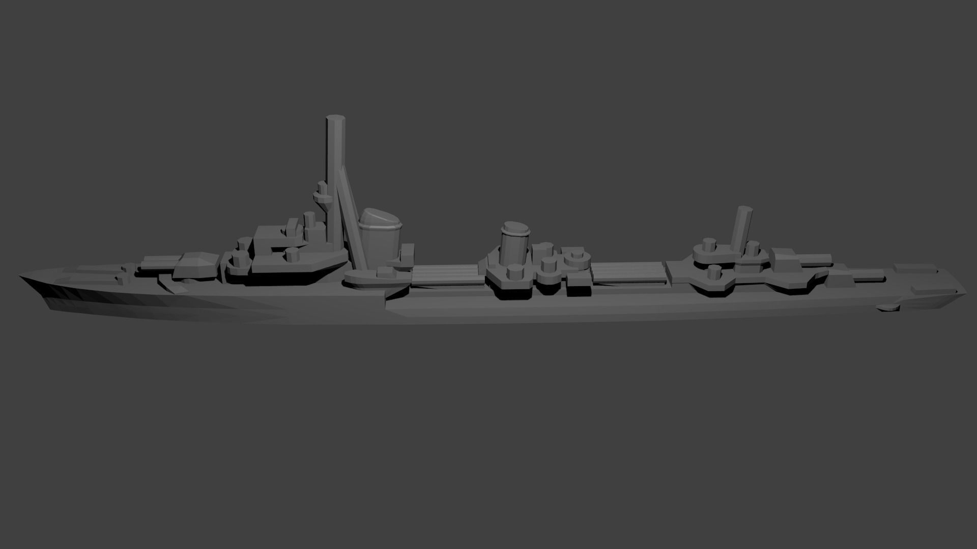 German Type 1936A Destroyer 3D model 3D printable | CGTrader
