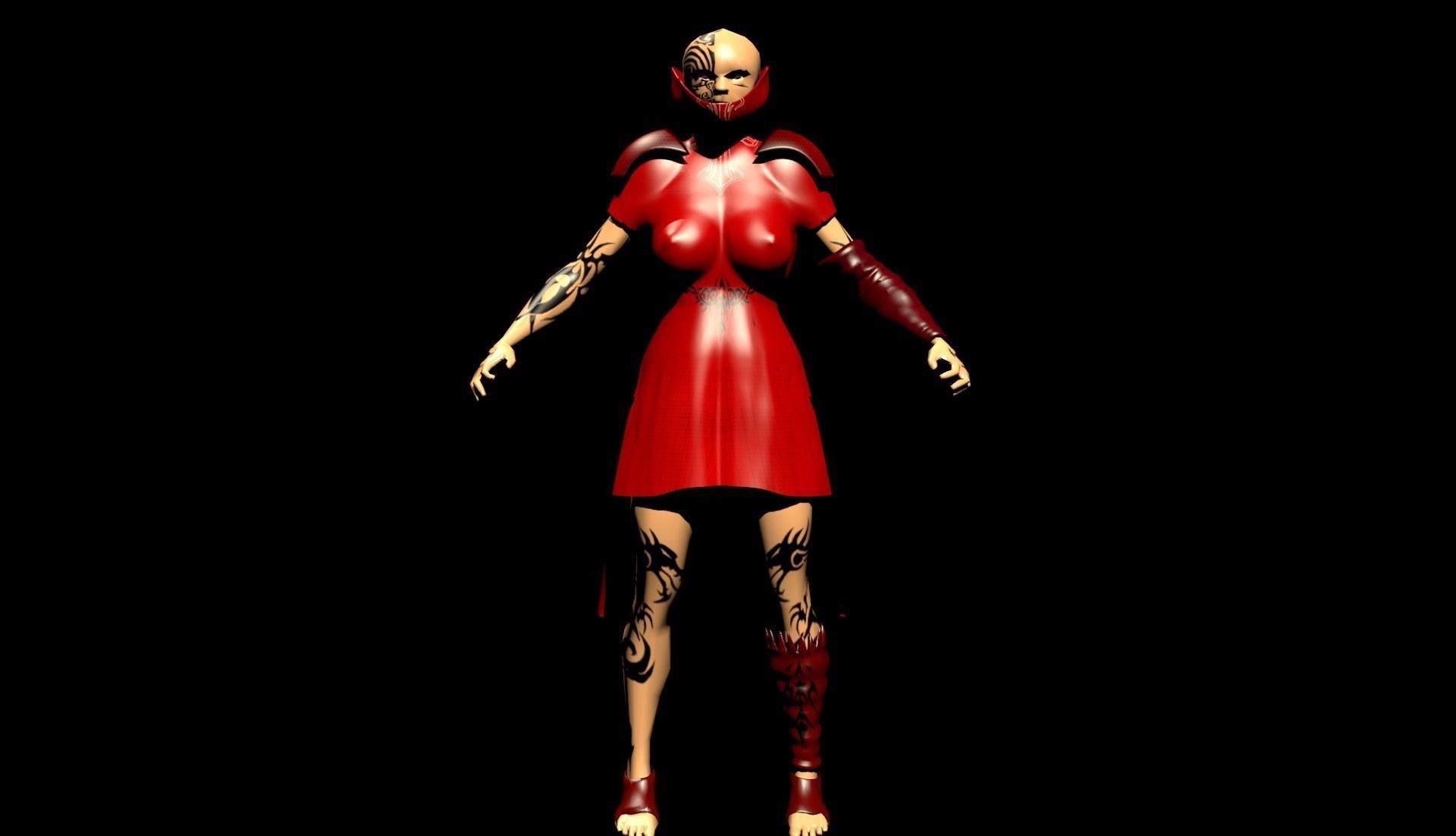 Badass Girl 3D model | CGTrader