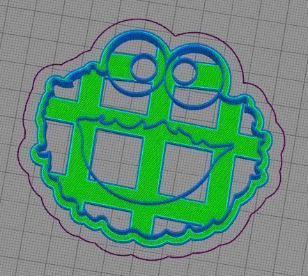 Cookie Monster Cookie Cutter 3D model 3D printable | CGTrader