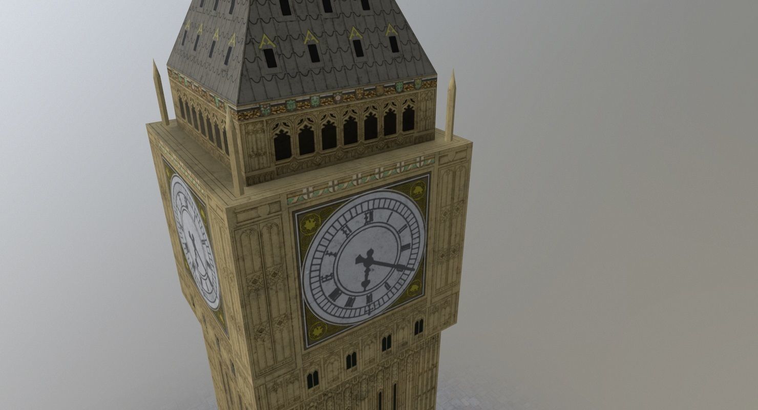 3D model London Big Ben VR / AR / low-poly | CGTrader