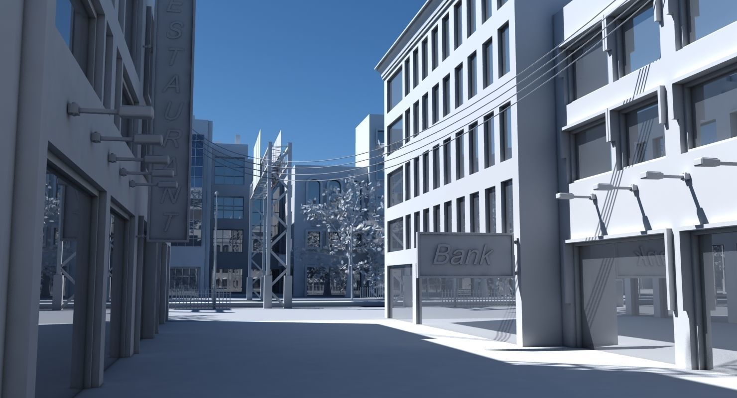 3D City Street 3D model | CGTrader