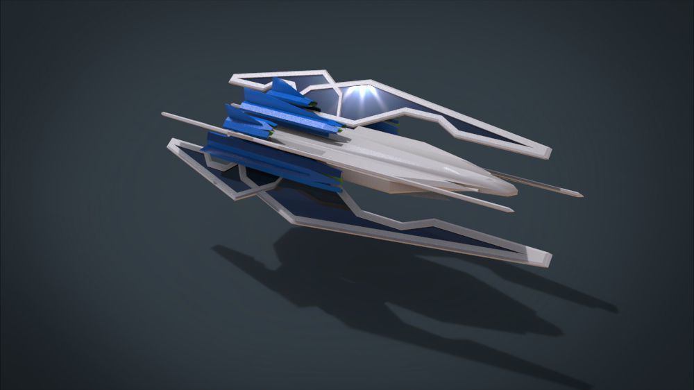 3D model StarDust SpaceShip VR / AR / low-poly | CGTrader