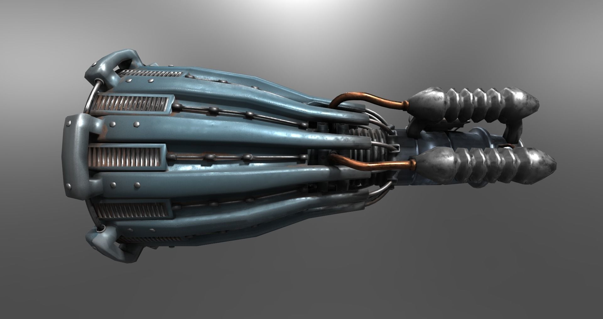 3D model Low-poly old rocket engine VR / AR / low-poly | CGTrader