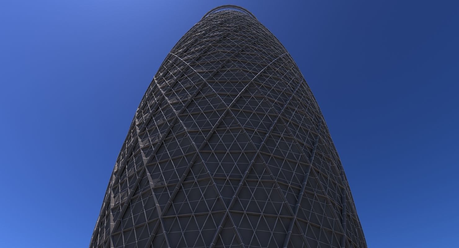 Gherkin Building 3D model | CGTrader
