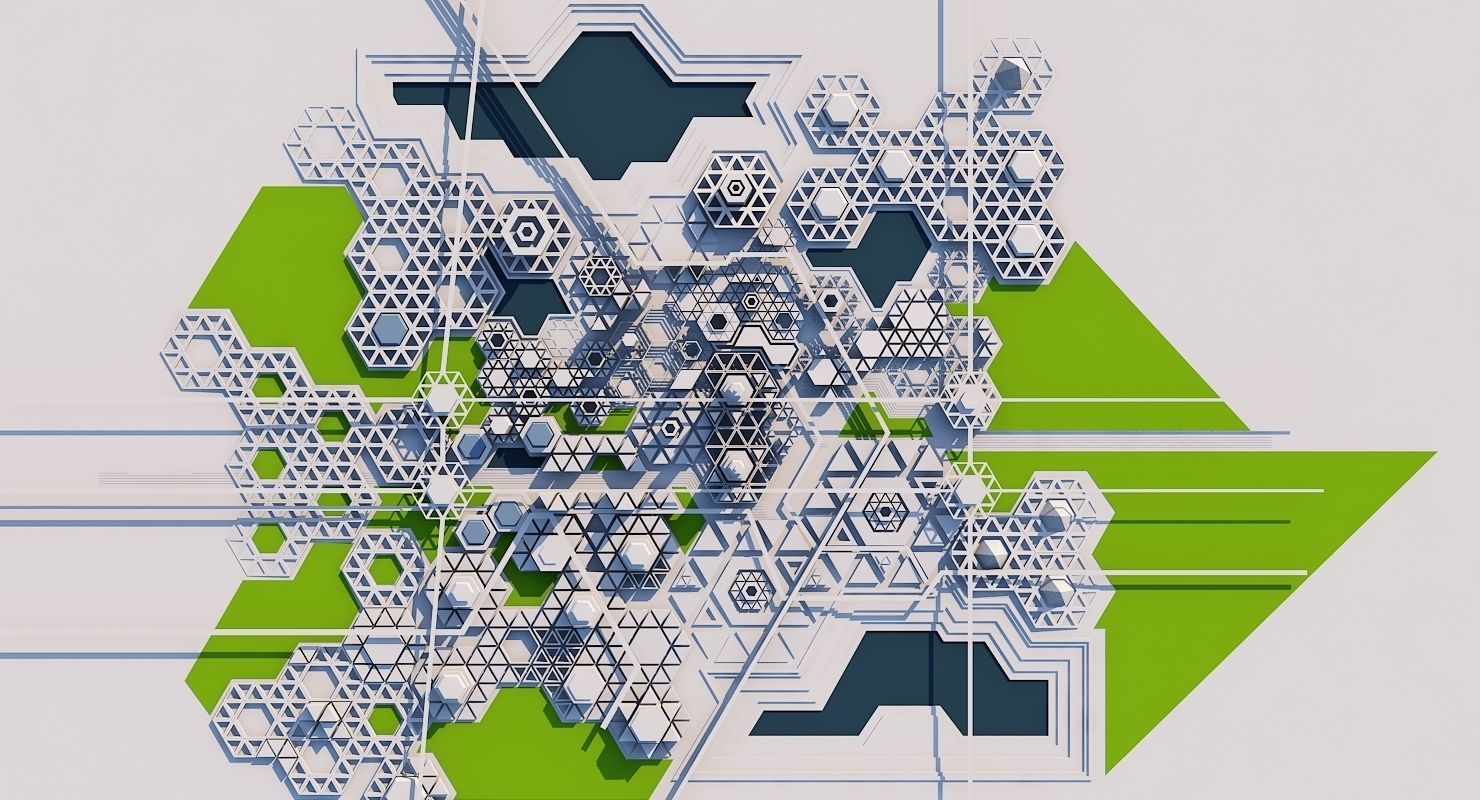 Geometric City 3D model | CGTrader