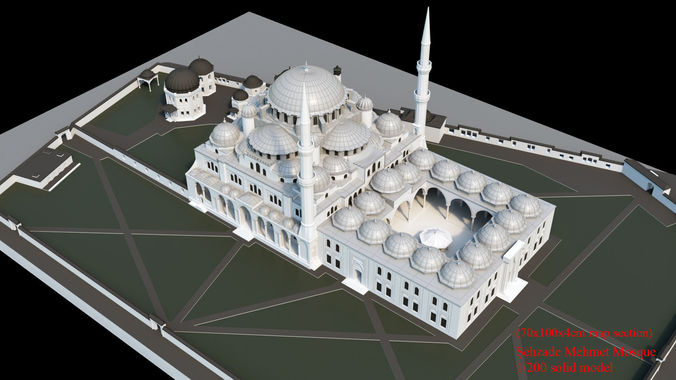 sehzade mehmet cami 3D model 3D printable | CGTrader